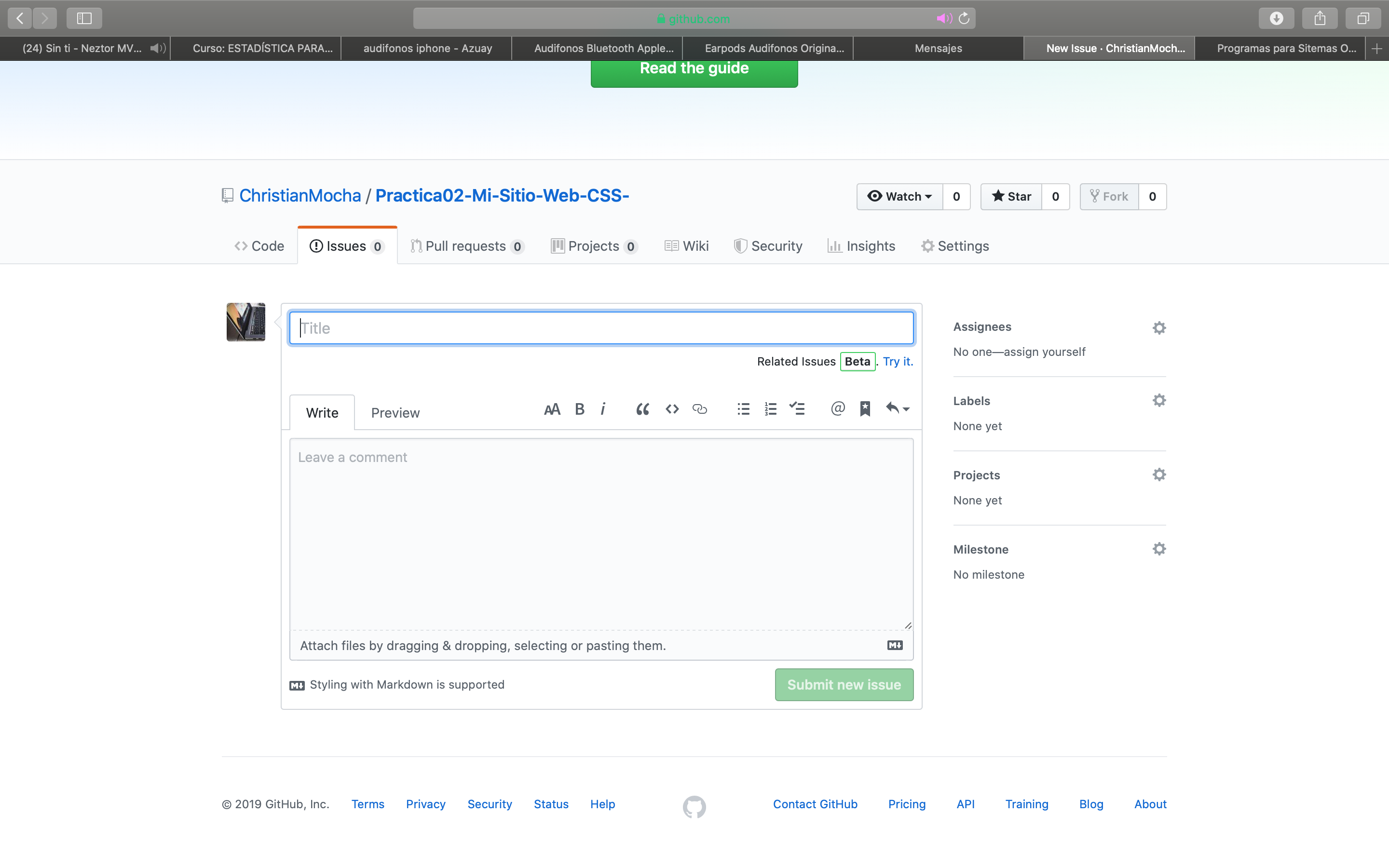 GitHub - ChristianMocha/Practica02-Mi-Sitio-Web-CSS-: practica html aplicando css.