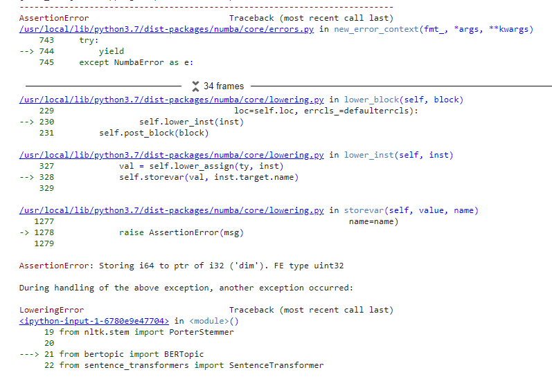 NumbaWarning: The TBB threading layer is disabled · Issue #170 · MaartenGr/BERTopic · GitHub