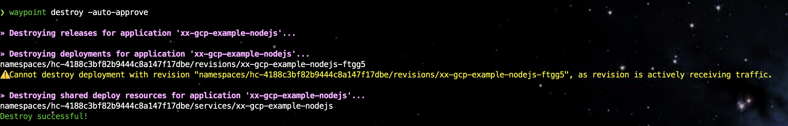ui: confusing message on `waypoint destroy` for GCP · Issue #2126 · hashicorp/waypoint · GitHub