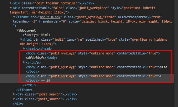 Incorrect line break, while "editHTMLDocumentMode" is active · Issue #393 · xdan/jodit · GitHub
