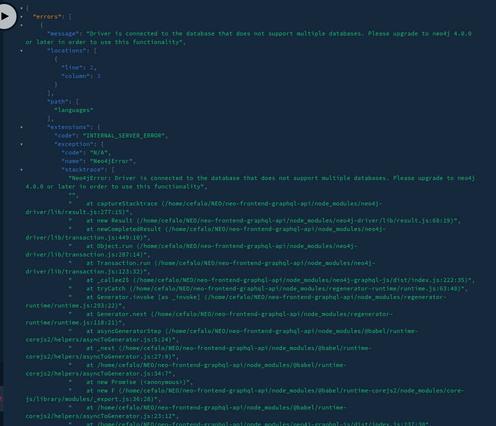 NEO4J ERROR :: Can't establish neo4j with a graphql service · Issue #529 · neo4j-graphql/neo4j ...
