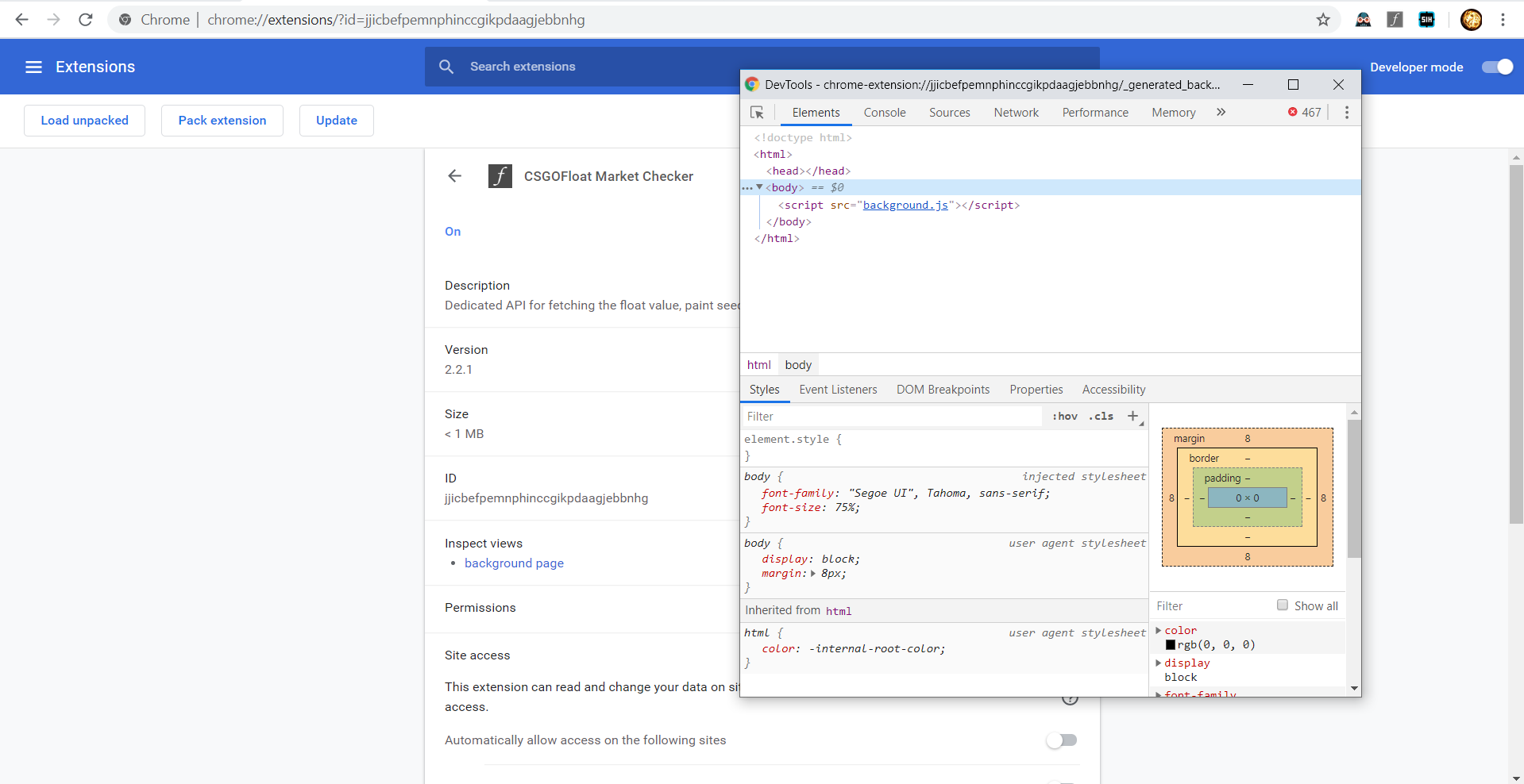 Unknown Error · Issue #76 · csfloat/extension · GitHub