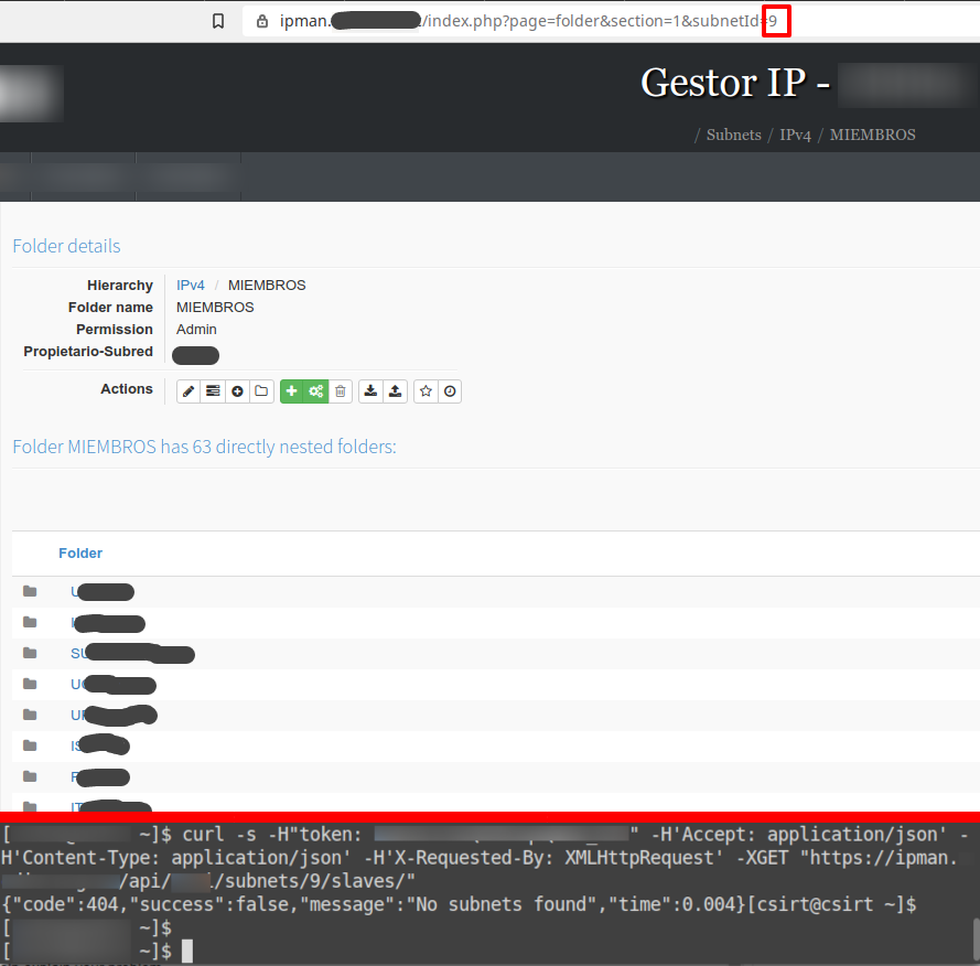 Api No Subnets Found On Subnets Controller · Issue 3257 · Phpipam