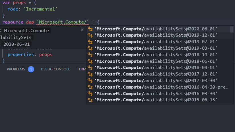 Separate Resource intellisense into two pieces · Issue #1777 · Azure/bicep · GitHub