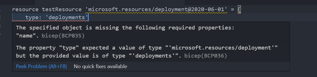 Better error message for not allowed type · Issue #218 · Azure/bicep ...
