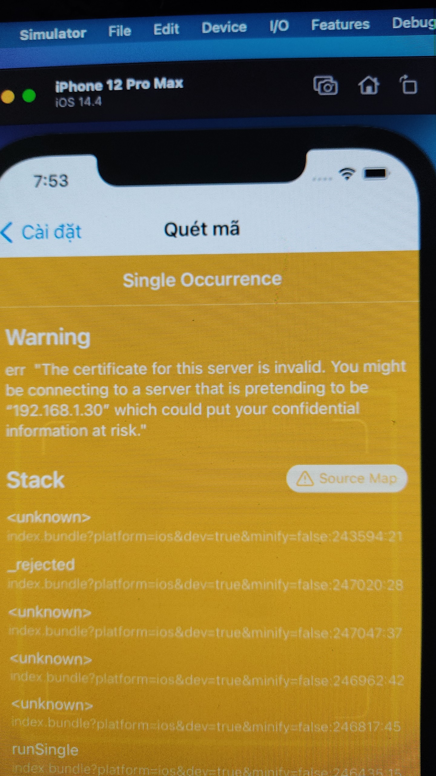 Error Ther Certificate For This Server Is Invalid · Issue 129 · Maxtoyberman React Native Ssl