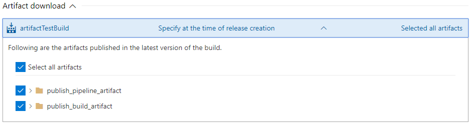 Publish Pipeline Artifacts Preview - artifacts are not automatically downloaded in release ...