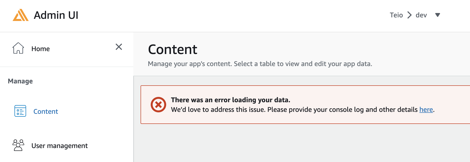 `Amplify Admin -> Content` shows an error. · Issue #169 · aws-amplify ...