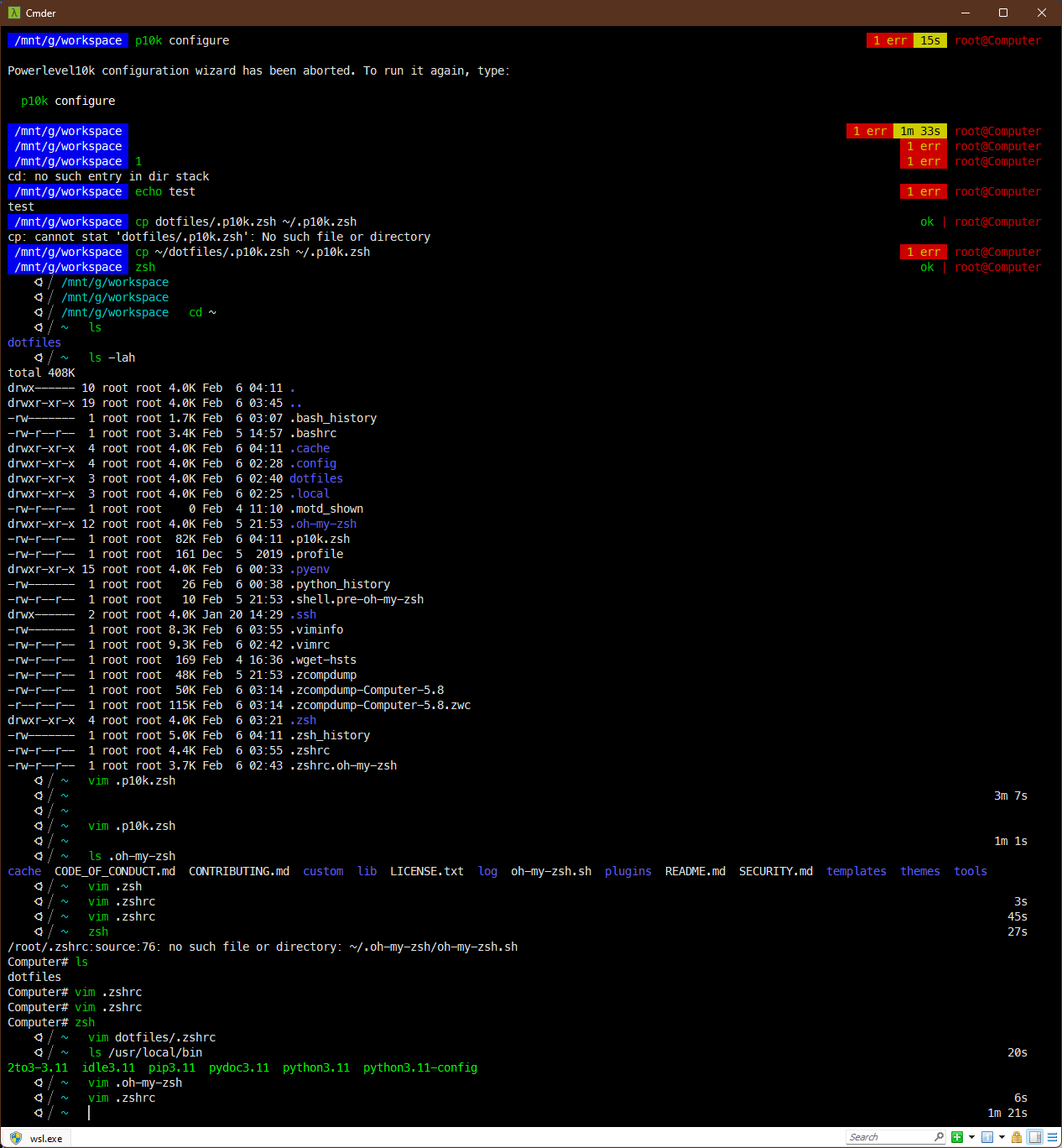 Color And Appearance Problems Cmderconemu · Issue 2183 · Romkatvpowerlevel10k · Github 