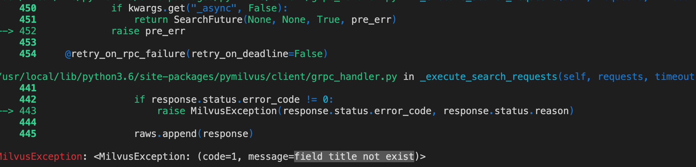 [Bug]: There is an error in the documentation · Issue #25686 · milvus-io/milvus · GitHub