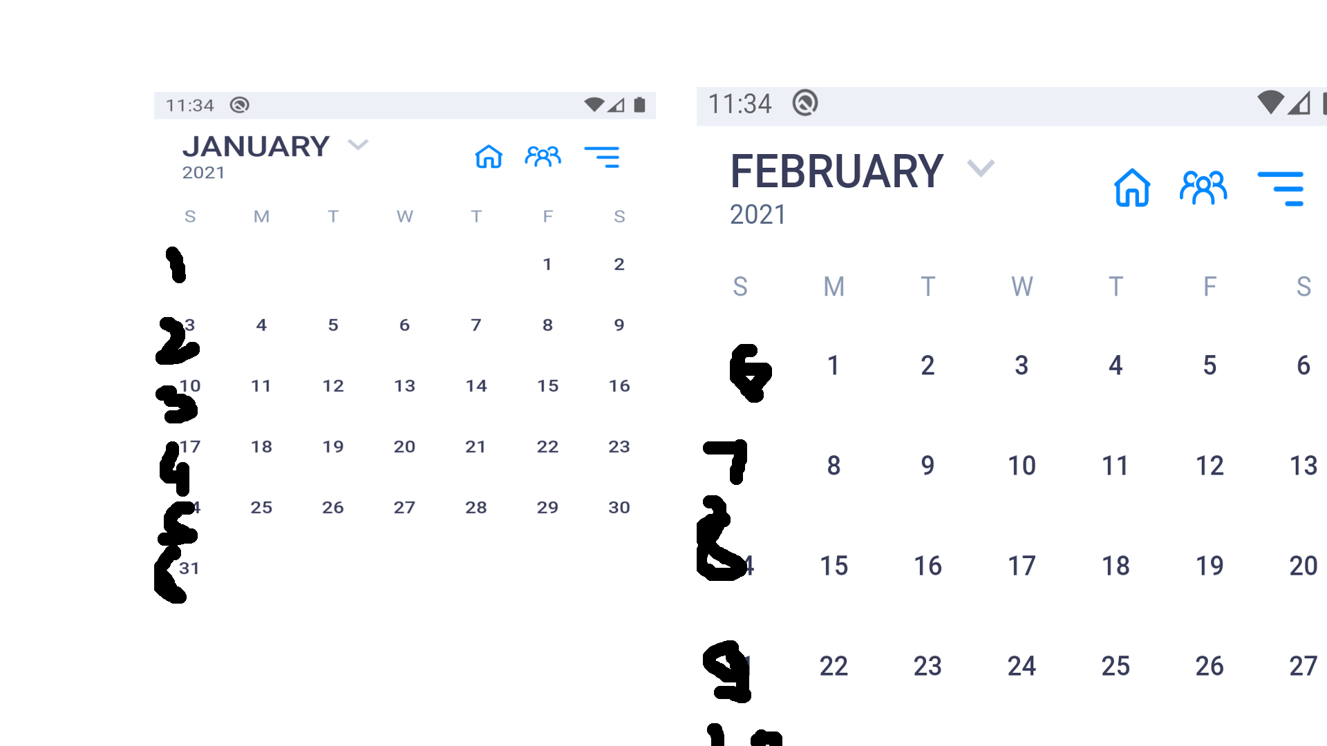 Feature Like Week number · Issue #297 · kizitonwose/Calendar · GitHub