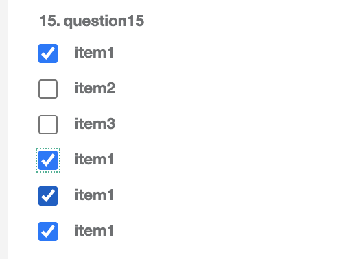 Checkbox selects multiple boxes if first or fourth box is checked. · Issue #1132 · surveyjs ...