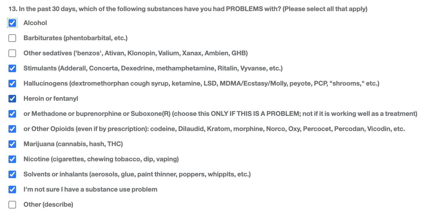 Checkbox selects multiple boxes if first or fourth box is checked. · Issue #1132 · surveyjs ...