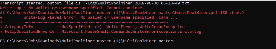 Error using Master · Issue #2112 · MultiPoolMiner/MultiPoolMiner · GitHub
