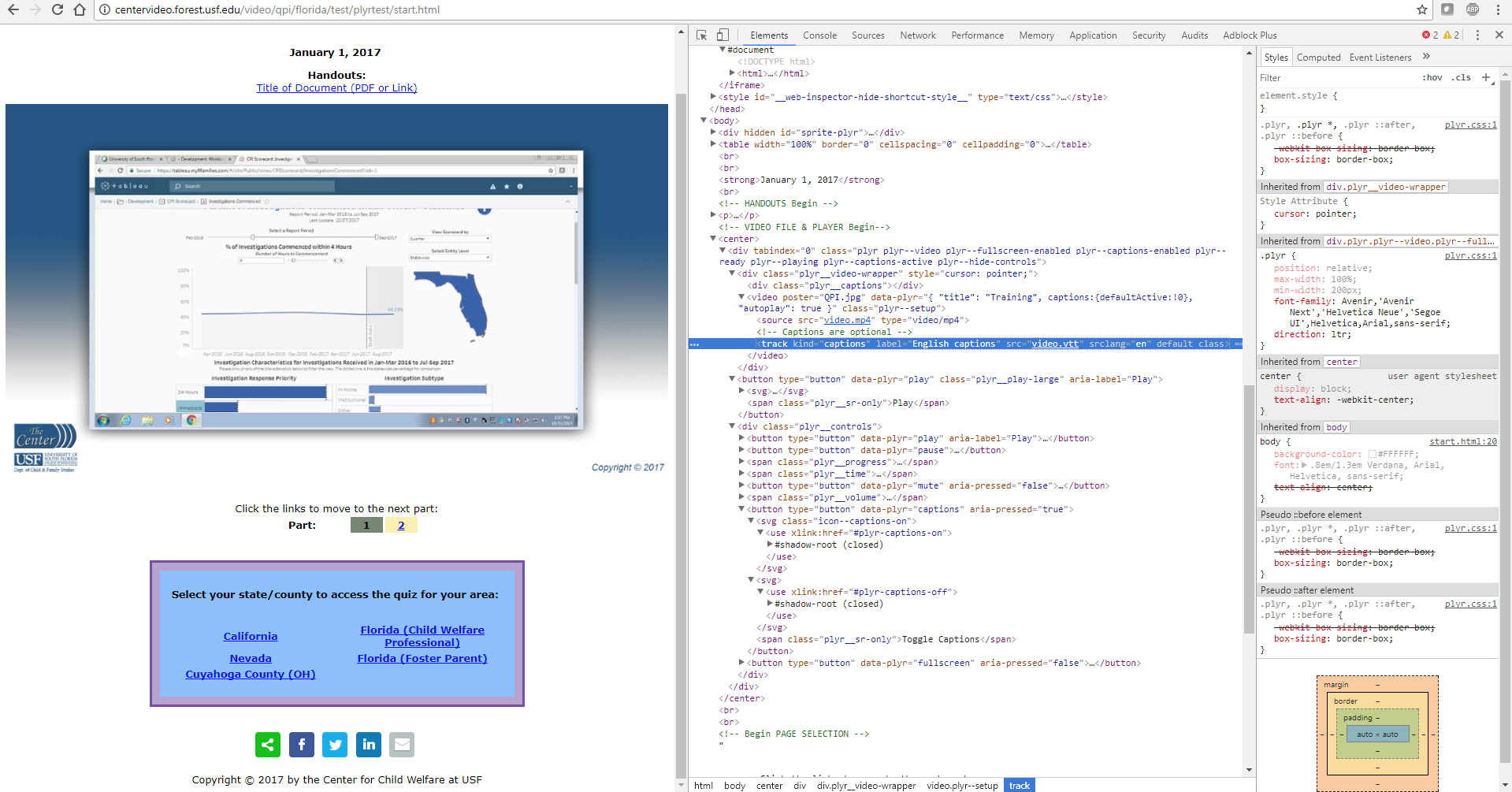 Captions will only display in Brackets Live Preview; Nowhere else · Issue #732 · sampotts/plyr ...