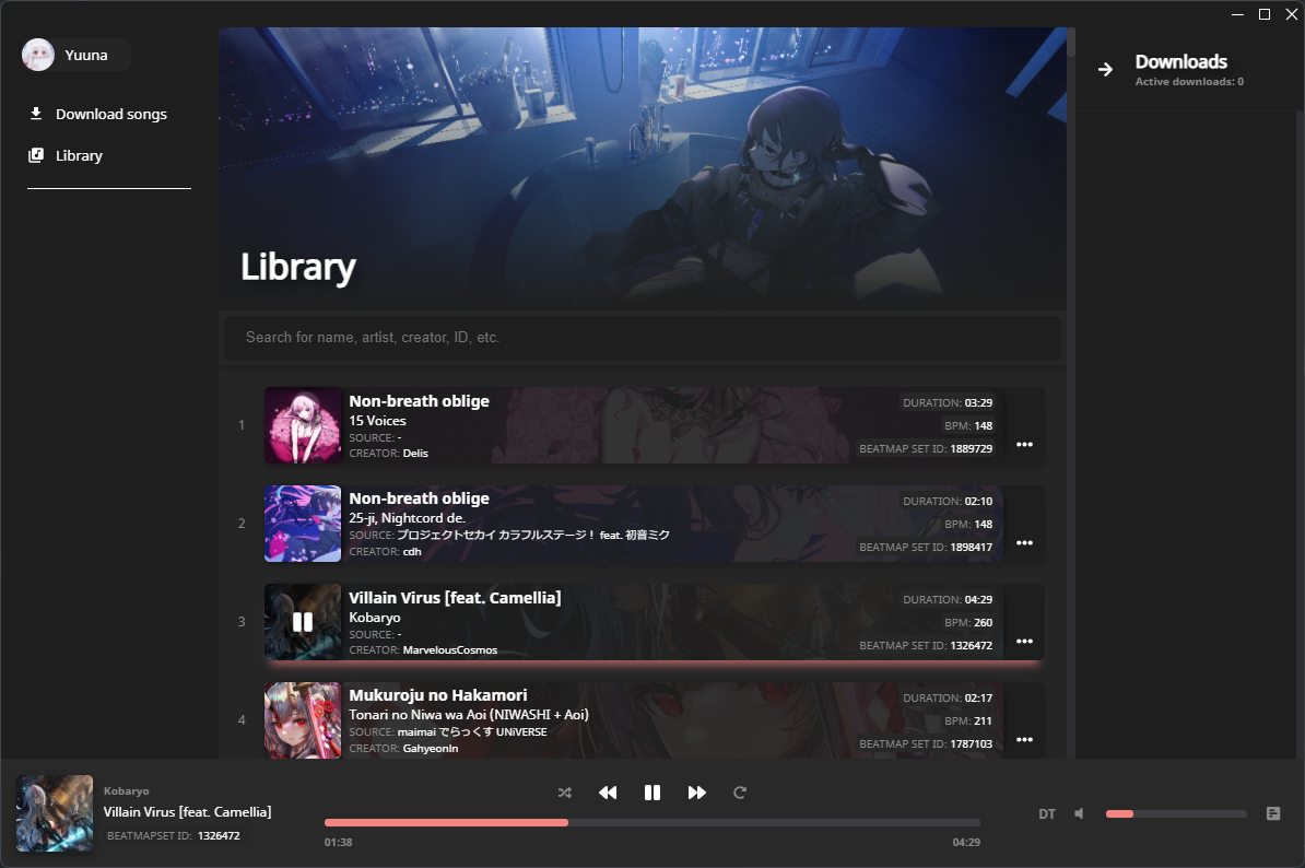GitHub - Steve2312/yuuna-client: Yuuna is a music player made using Webpack, Electron, React and ...