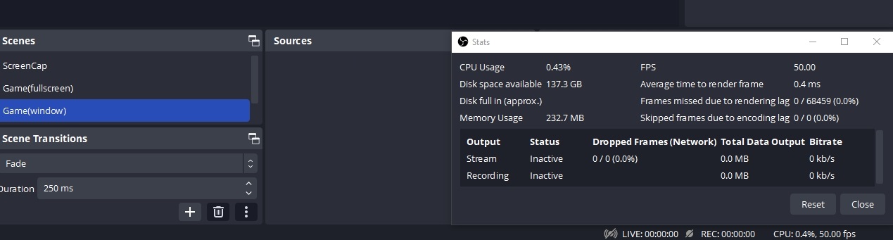 Please add back the ability to dock "stats" window on to bottom panel ...