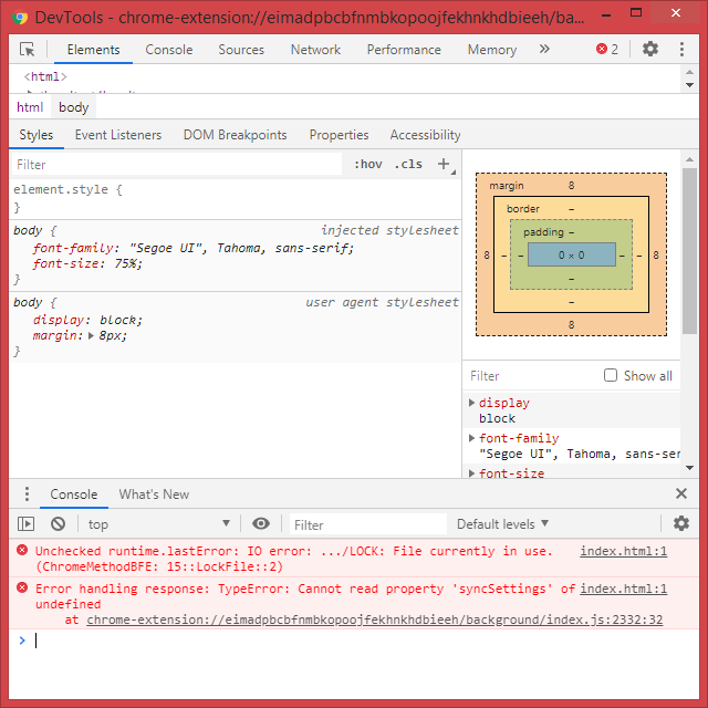 [BUG] Extension is stuck on "Loading Please Wait" and the dark mode is not working. · Issue ...