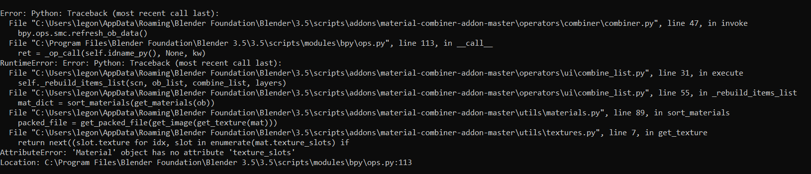 Error when clicking on "Update Material List" and "Save Atlas to.." buttons · Issue #75 · Grim ...