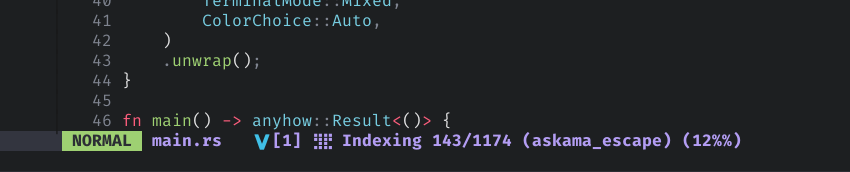 LSP current status on status bar · Issue #218 · helix-editor/helix · GitHub
