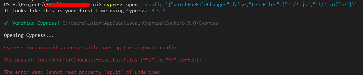 Passing An Array For Testfiles In Cli As Documented Does Not Work · Issue 2801 · Cypress Io