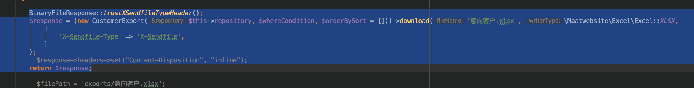 RuntimeException: SplFileInfo::getSize(): stat failed for /private/var/folders/vb/9hnn ...
