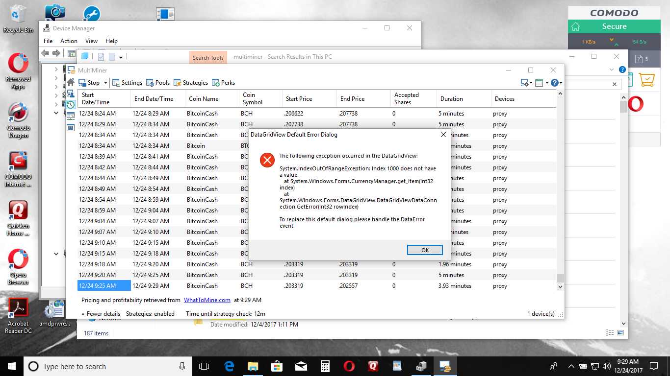 datagridview default error dialog · Issue #316 · nwoolls/MultiMiner · GitHub