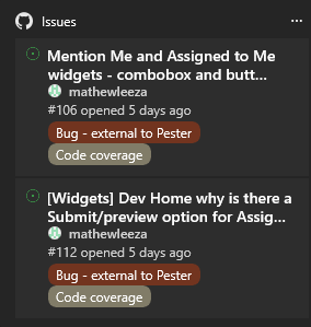 Wrong labels in issue widget · Issue #141 · microsoft/devhomegithubextension · GitHub