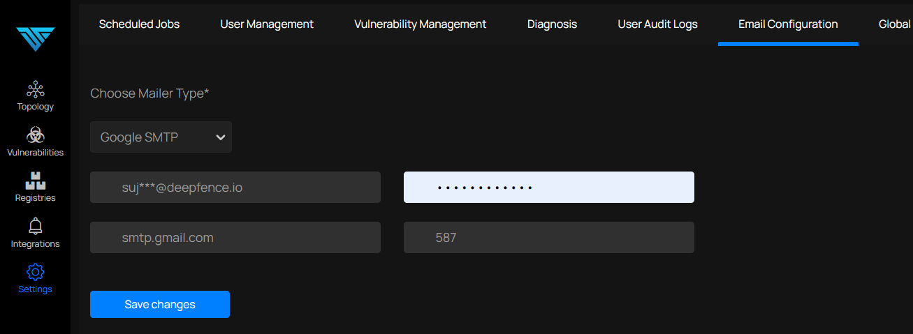 Unable to recieve emails from Threatmapper console · Issue #76 · deepfence/ThreatMapper · GitHub