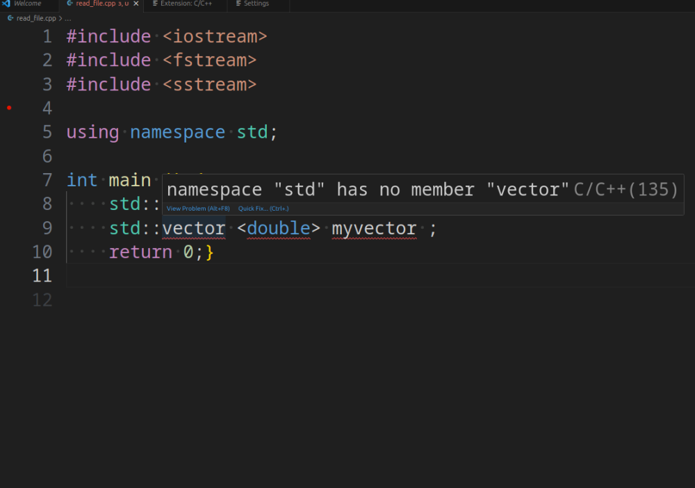 Code Action For Missing Headers · Issue 11291 · Microsoft Vscode Cpptools · Github