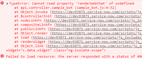 Embedding webchat on serviceNow · Issue #3695 · microsoft/BotFramework-WebChat · GitHub
