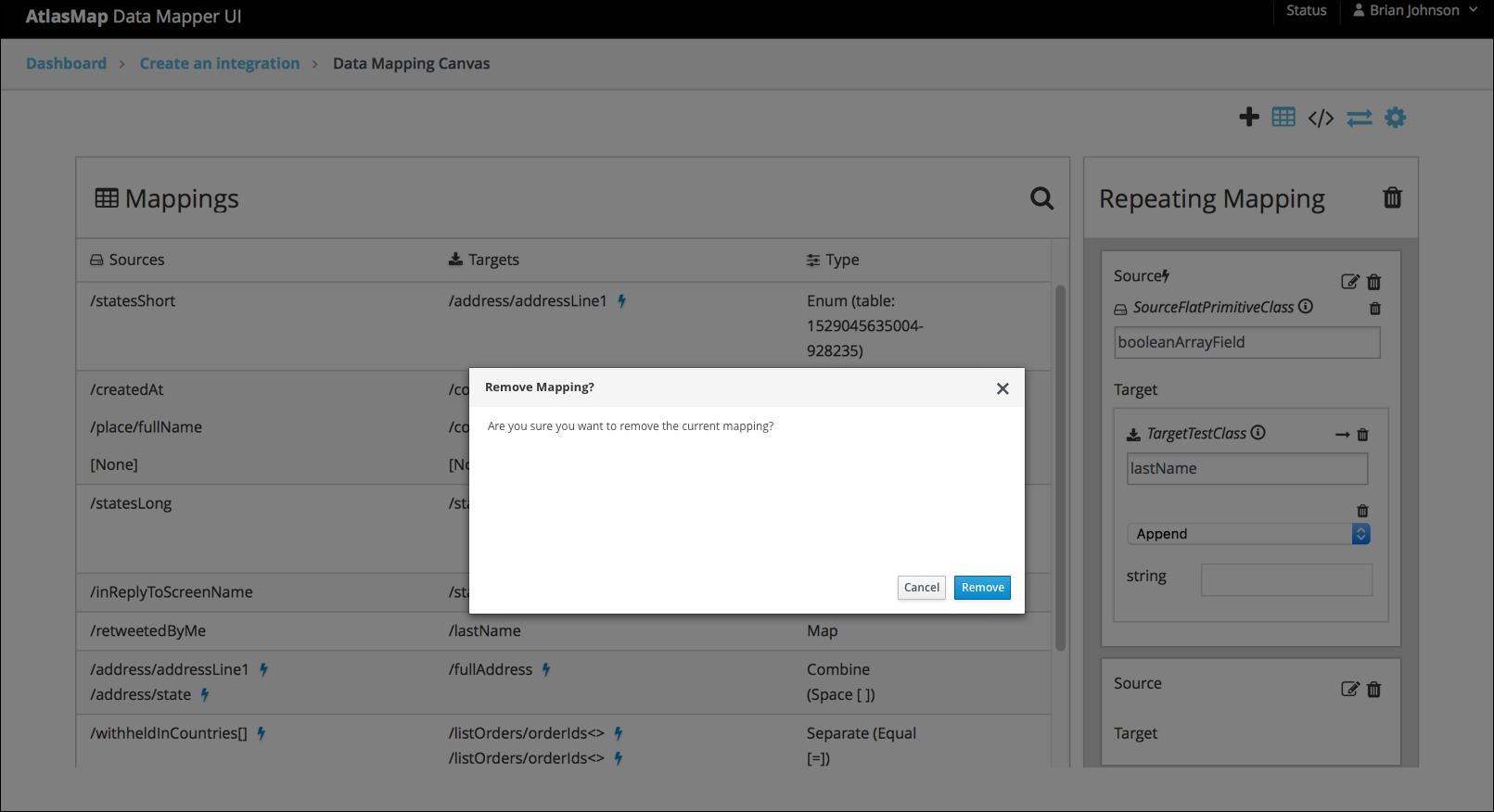 Modal Overlay consistency with Patternfly · Issue #489 · atlasmap/atlasmap · GitHub