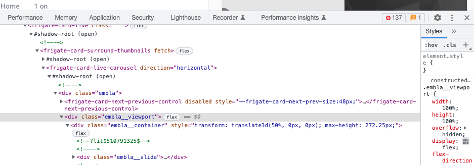 Live Carousel loads halfway away from the center · Issue #651 · dermotduffy/advanced-camera-card ...