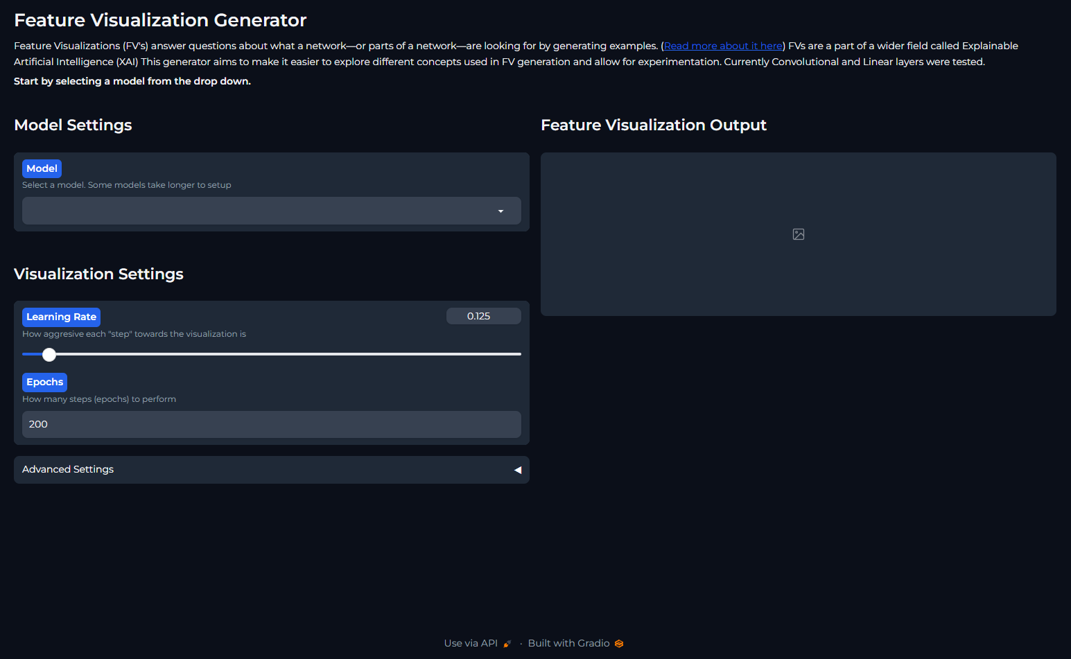 GitHub - baxtrax/Feature-Visualization-UI: A Feature Visualization (FV) Generator UI that allows ...