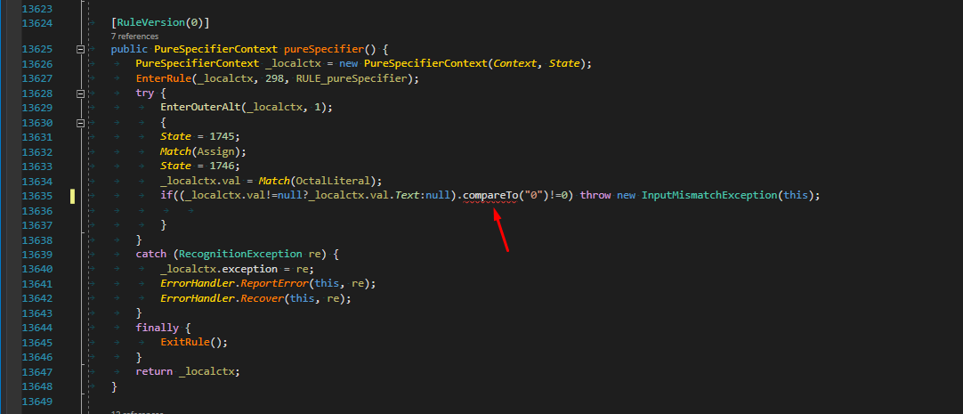 Visual Studio 2019 Antlr project gets error CS1061: 'string' does not ...