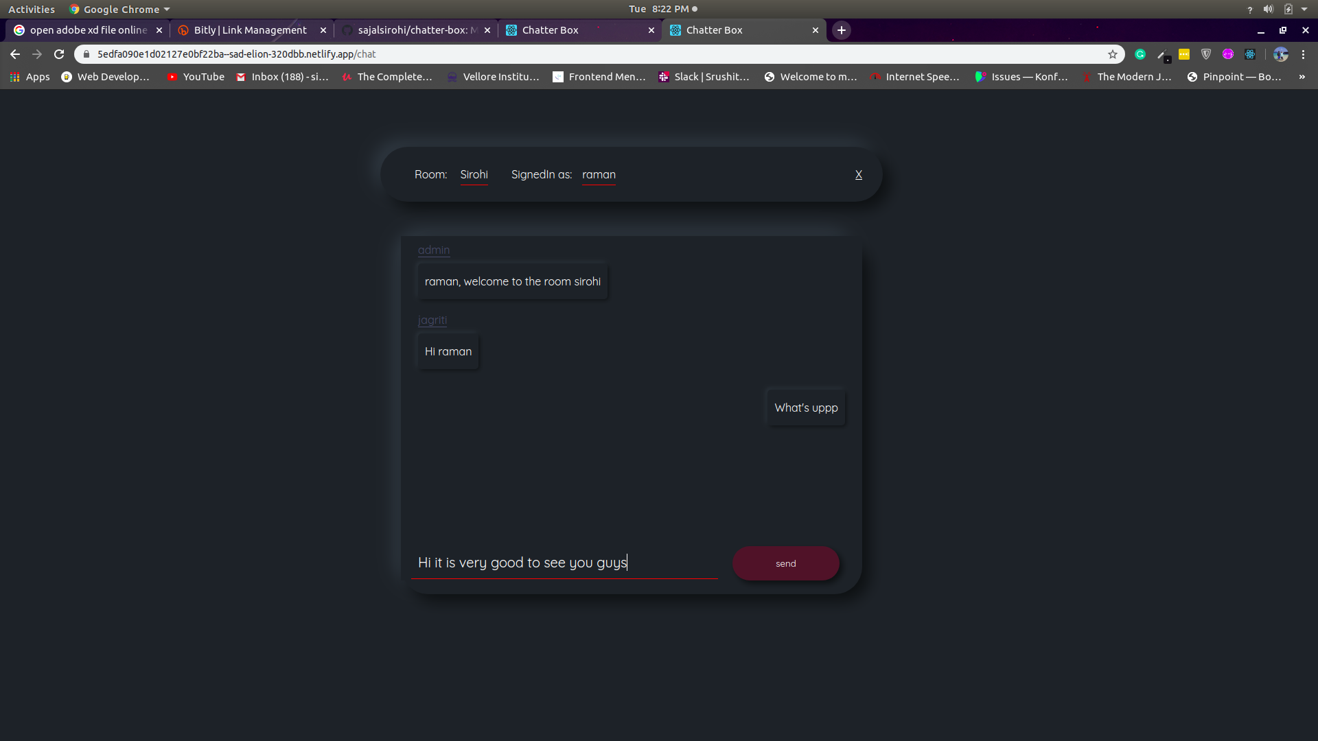 GitHub - sajalsirohi/chatter-box: Made using react, redux and socket-io