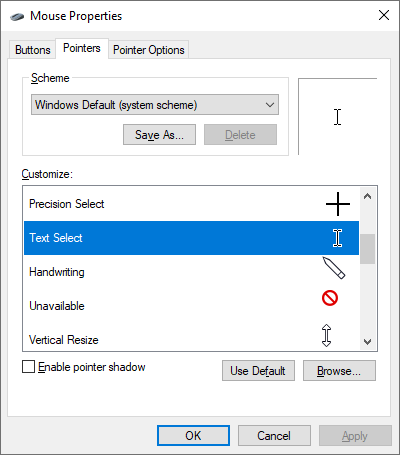 Dotted Text Selection Mouse Cursor · Issue #1772 · FreeRDP/FreeRDP · GitHub