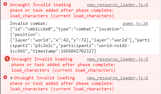 Stuck on infinite loading screen at the load_characters phase. · Issue ...