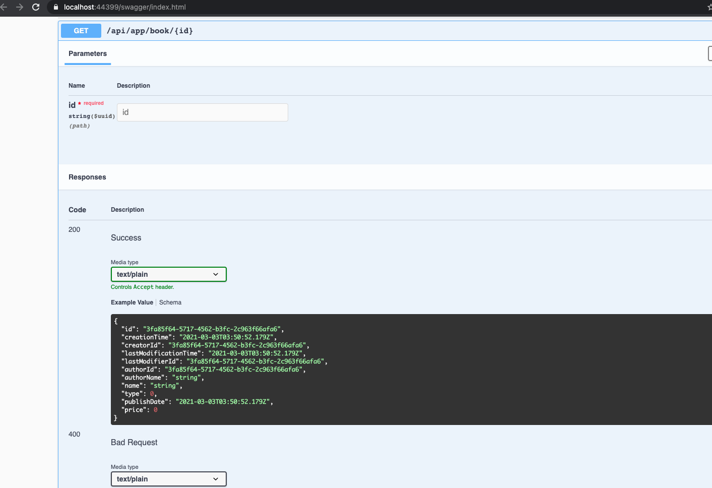 When use the Auto API Controllers to generate endpoint, it's was not found api description with ...