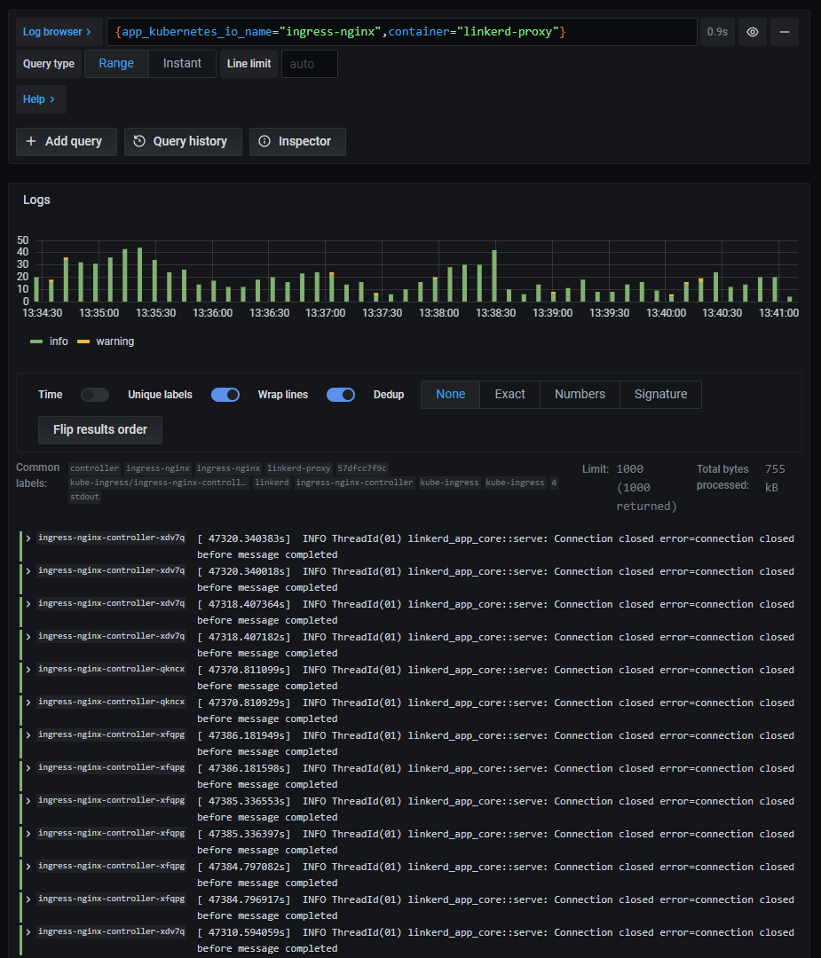 linkerd-proxy blocks outgoing connections after a while · Issue #6019 · linkerd/linkerd2 · GitHub