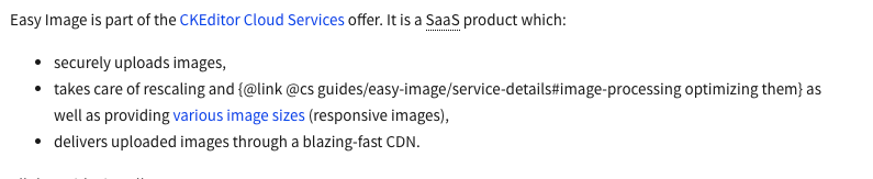 Broken CS links in easy image nightly docs · Issue #9919 · ckeditor/ckeditor5 · GitHub