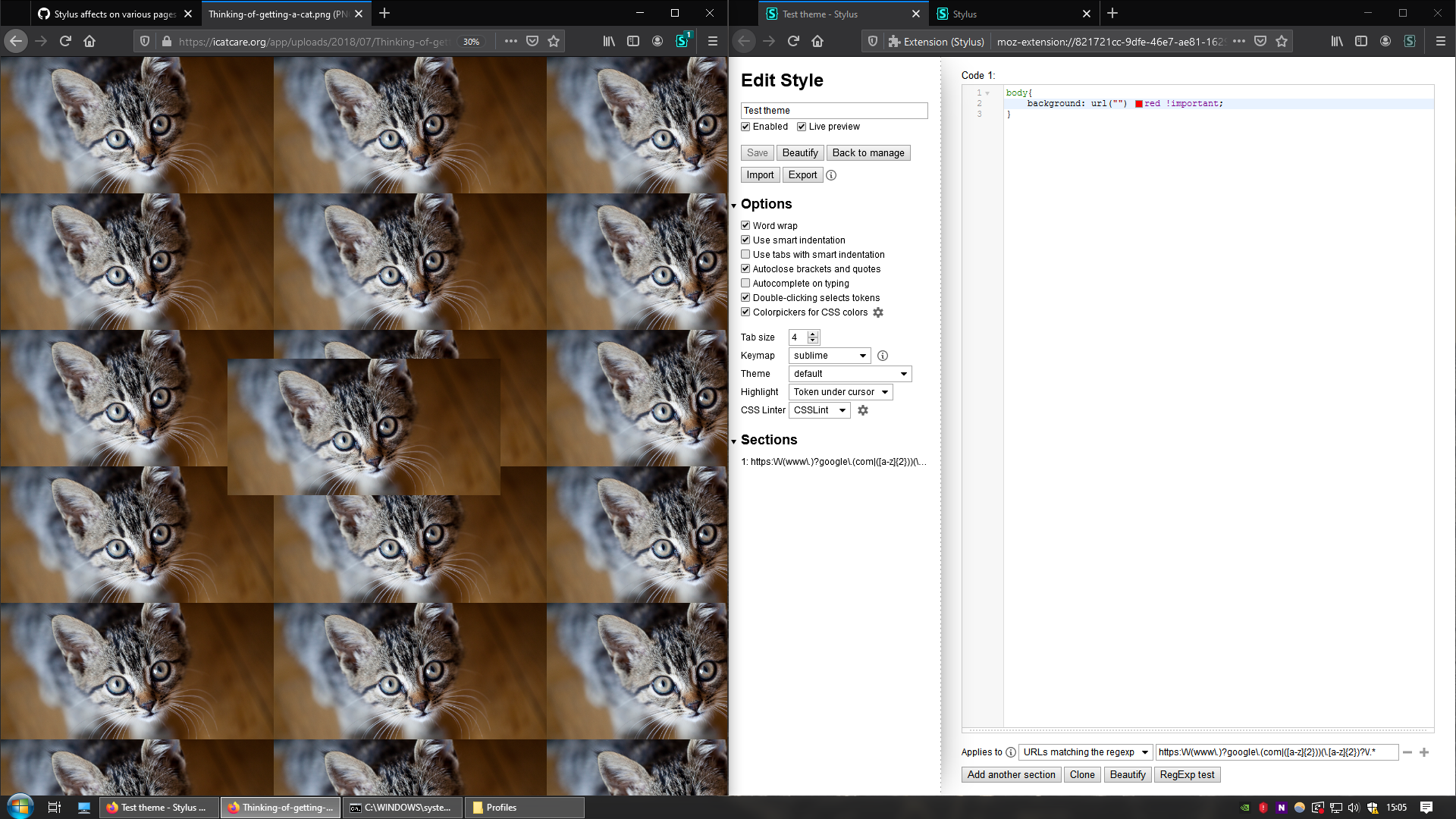 [FF] Wrong styles applied upon "view image" action · Issue #1194 · openstyles/stylus · GitHub
