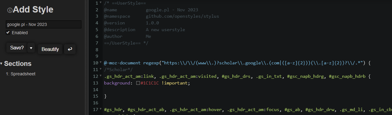 Bug Css Style And Regexp Parsing Issues On Preprocessor Stylus · Issue 1697 · Openstyles