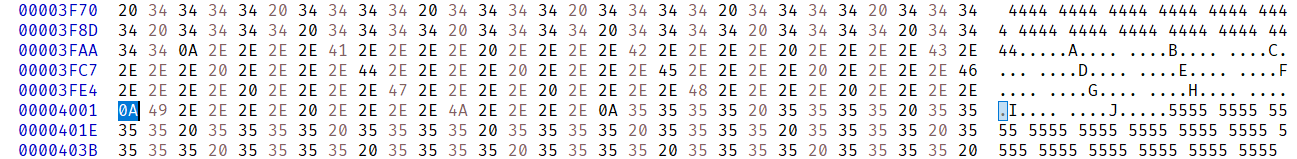 Reading from native command stream inserts newline every 8192 bytes ...