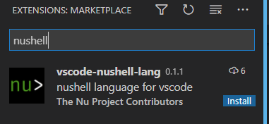 doesn't appear in vscode search when searching for "nushell" · Issue #25 · nushell/vscode ...