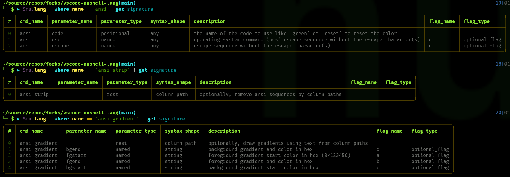 errors with `$nu.lang` or `where` or `select` · Issue #3886 · nushell/nushell · GitHub