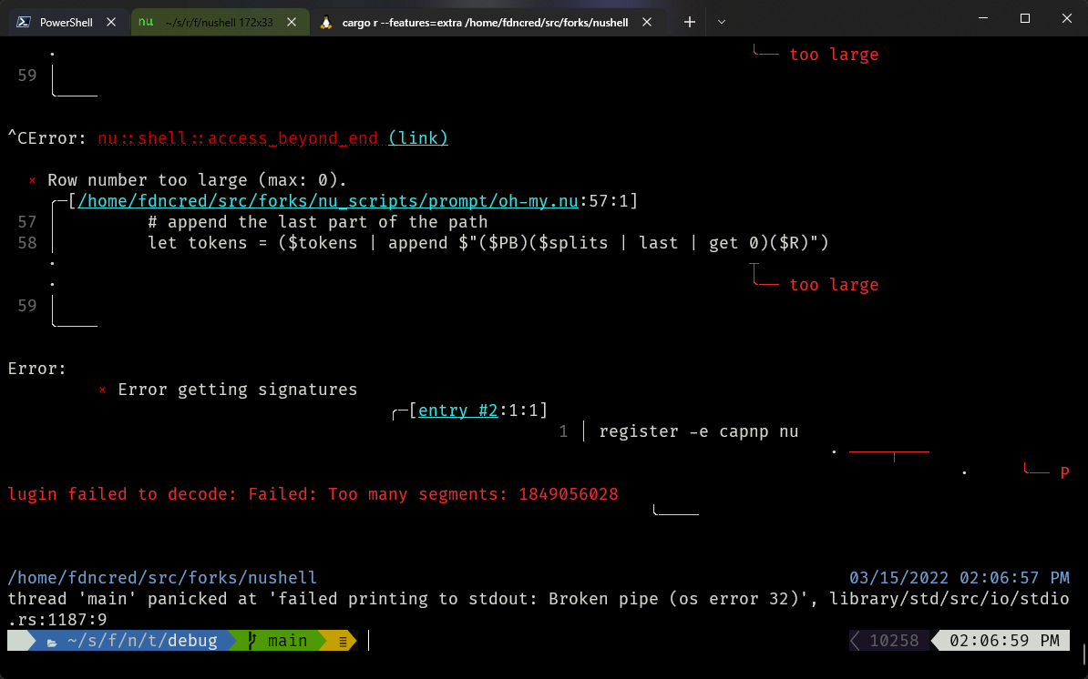 register -e capnp is trying to register nu and is freezing the terminal · Issue #4277 · nushell ...