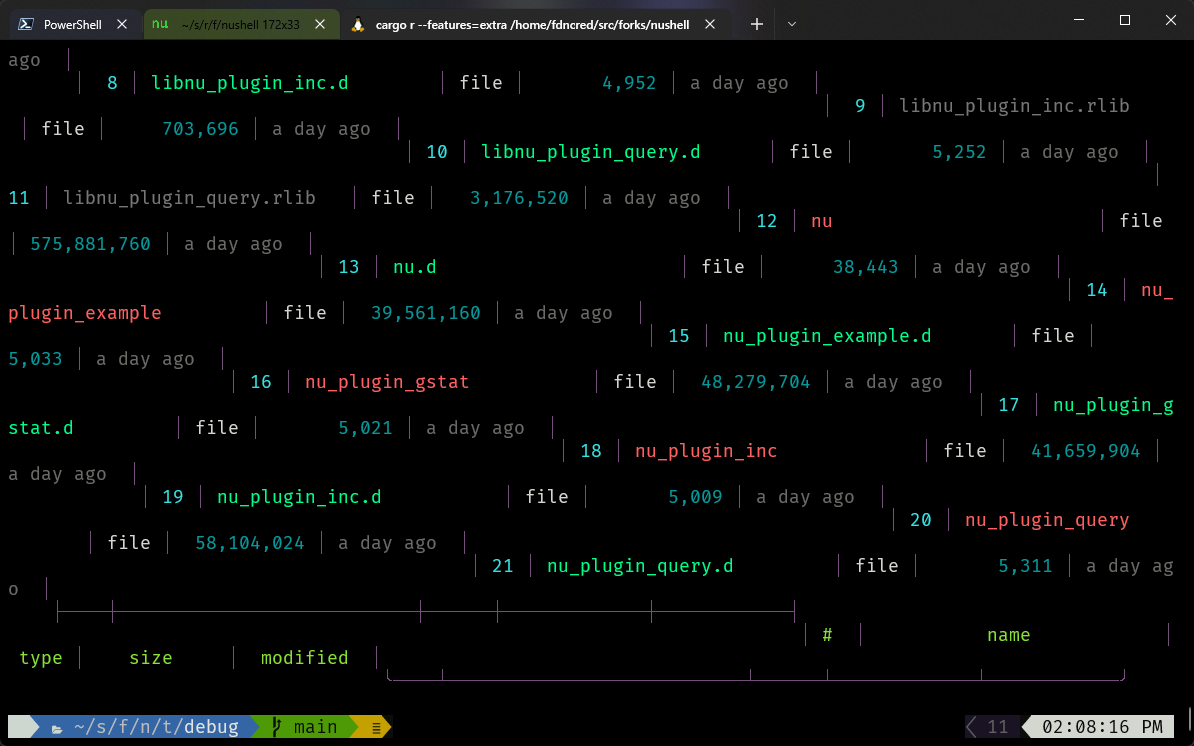 register -e capnp is trying to register nu and is freezing the terminal ...