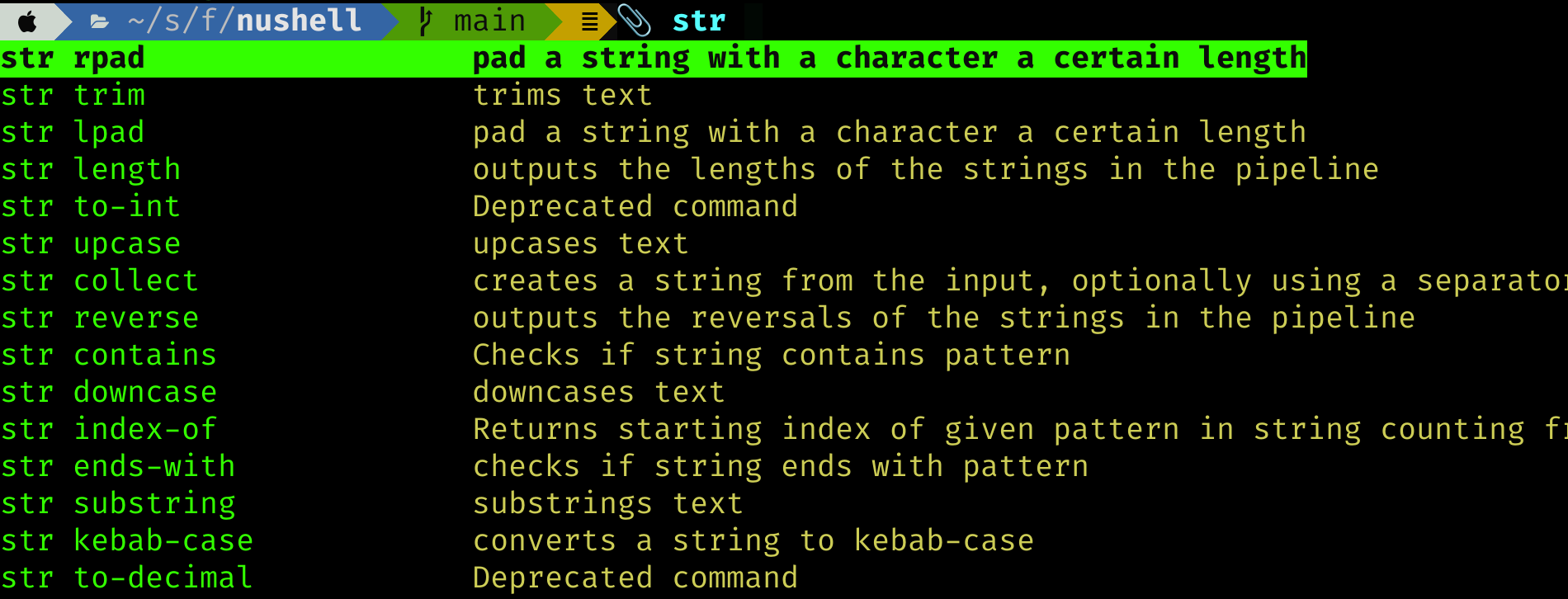 Help us with better command and parameter/flag descriptions · Issue #5066 · nushell/nushell · GitHub