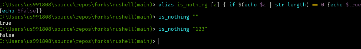 Check for empty argument in if statement · Issue #2343 · nushell/nushell · GitHub